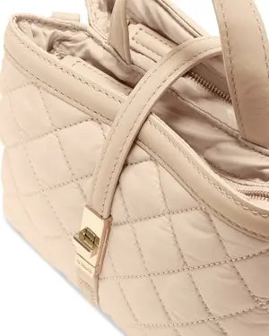 Mz Wallace Mini Astor Top Handle Bag - Buff/light Gold