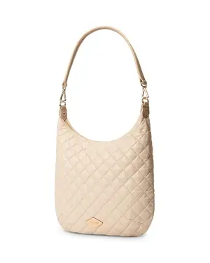 Mz Wallace Crosby Sienna Hobo Bag - Buff/light Gold