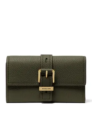 Michael Kors Nolita Medium Flap Trifold Wallet - Ivy