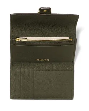 Michael Kors Nolita Medium Flap Trifold Wallet - Ivy