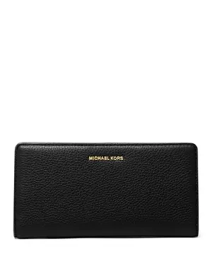 Michael Kors Michael Bryant Large Slim Snap Wallet - Black
