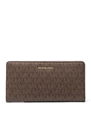 Michael Kors Michael Bryant Large Slim Snap Wallet Brown/acorn