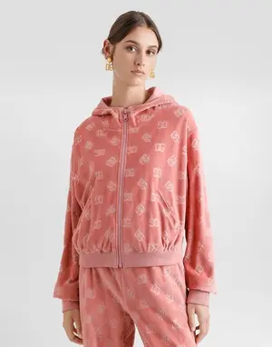 Dolce & Gabbana Chenille Jacquard Hoodie With Dg Logo