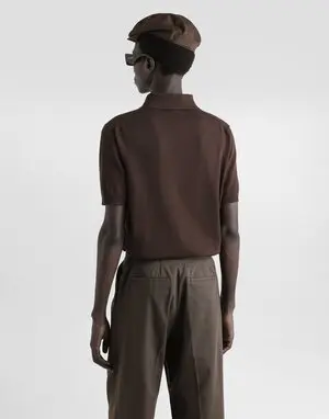 Dolce & Gabbana Short-sleeved Cotton Polo-shirt - Brown