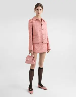 Dolce & Gabbana Floral Quilted Jacquard Jacket - Pink