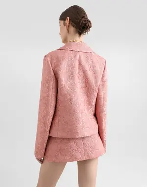 Dolce & Gabbana Floral Quilted Jacquard Jacket - Pink
