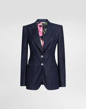 Dolce & Gabbana Denim And Silk Turlington Jacket