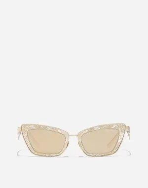 Dolce & Gabbana Lace Sunglasses - Gold Plated