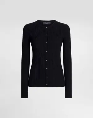 Dolce & Gabbana Ribbed Wool Cardigan