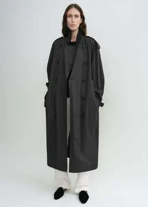 TOTEME Garderob Cotton Trench Coat - Black