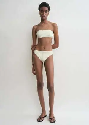 TOTEME Monogram Bikini Bottoms - Creme