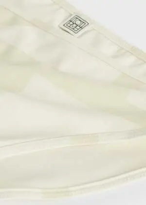 TOTEME Monogram Bikini Bottoms - Creme