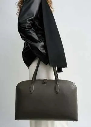 TOTEME Garderob Grained-leather Tote - Brown
