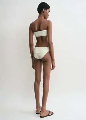 TOTEME Monogram Strapless Bikini Top - Creme
