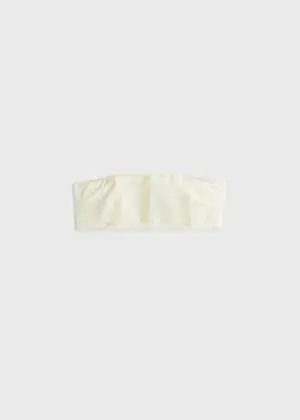 TOTEME Monogram Strapless Bikini Top - Creme