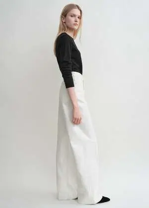 TOTEME High-rise Wide Leg - White