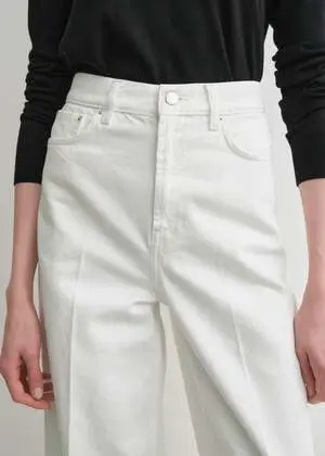 TOTEME High-rise Wide Leg - White