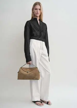TOTEME T-lock Top Handle Bag - Brown