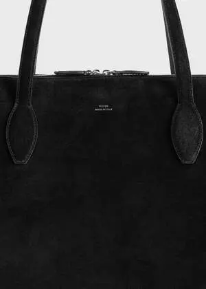 TOTEME Suede Garderob Tote - Black