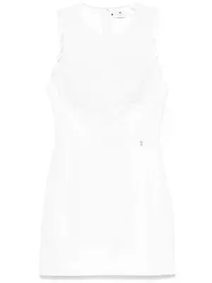 Elisabetta Franchi Crepe Mini Dress - White