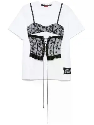 Andersson Bell Lace-corset T-shirt - White