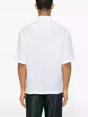 LARDINI Linen Polo Shirt - White