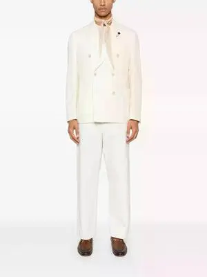 LARDINI Double-breasted Blazer - White