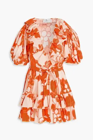 Etro Ruffled Printed Mini Dress