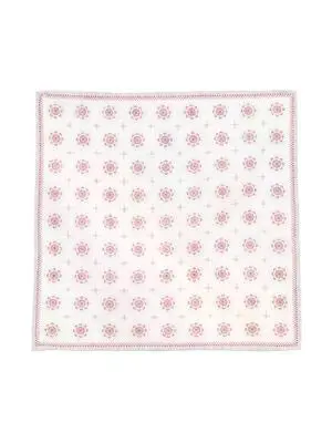 Eleventy Printed Handkerchief - White