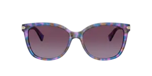 COACH Acetate Cat Eye Sunglasses - Purple Confetti Tortoise
