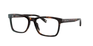 COACH Rectangle Full Rim Eyeglasses - Dark Tortoise