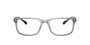 Emporio Armani Rectangle Eyeglasses Transparent Grey