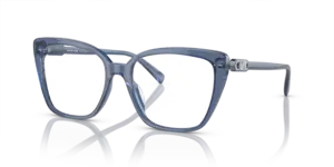 Michael Kors Full Rim Eyeglasses - Blue Transparent