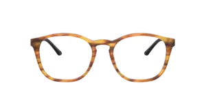 Giorgio Armani Phantos Eyeglasses - Matte Striped Light Brown