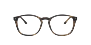 Giorgio Armani Phantos Eyeglasses - Striped Matte Dark Brown