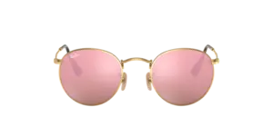 Ray-ban Round Flat Lens Sunglasses - Arista Gold