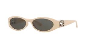 Gucci Oval Frame Sunglasses - Marfil