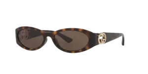 Gucci Oval Frame Sunglasses - Écaille De Tortue