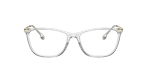 Versace Pillow Eyeglasses With Strass - Transparent Grey