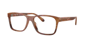 Ralph Lauren Full Rim Rectangle Eyeglasses Burled Wood