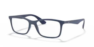 Ray-ban Full Rim Rectangle Eyeglasses - Transparent Blue