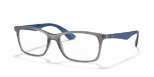Ray-ban Ray-Ban Full Rim Rectangle Eyeglasses Transparent Gris