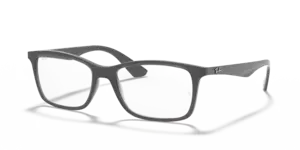 Ray-ban Ray-Ban Full Rim Rectangle Eyeglasses Transparent Gris