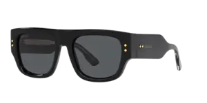 Gucci Full Rim Square Frame Sunglasses - Noir