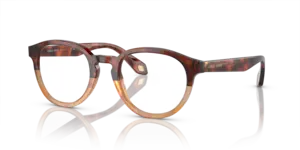 Giorgio Armani Eyeglasses Full Rim Round Frame - Rouge Havana,miel Havana