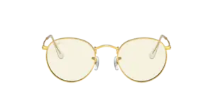 Ray-ban Round Flash Lenses Sunglasses - Gold