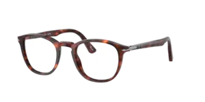 Persol Rectangle Eyeglasses Havana