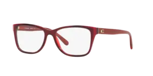 COACH Rectangle Eyeglasses Laminé Bourgogne