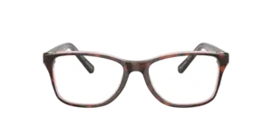COACH Rectangle Eyeglasses Tortoise On Transparent Pink