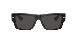 Dolce & Gabbana Rectangle Sunglasses - Black On Grey Havana